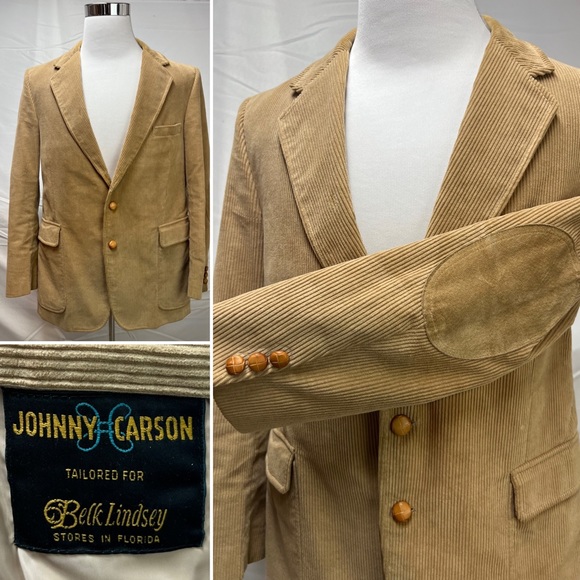 Vintage | Suits & Blazers | Mens Vintage Johnny Carson Tan Corduroy ...